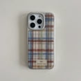 Autumn-Winter Retro Imitation Plush Line Plaid Sliver Edge Cover Case ...
