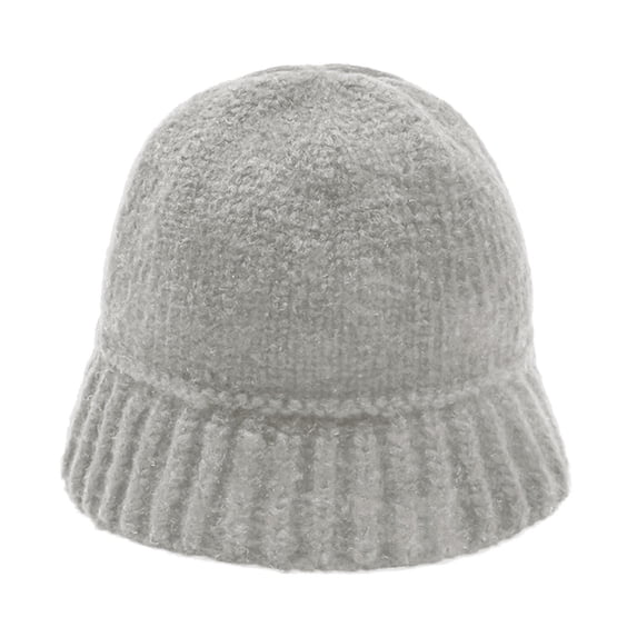 Autumn/Winter Solid Color Warm Ear Big Head Waist Water Bucket Knitted ...
