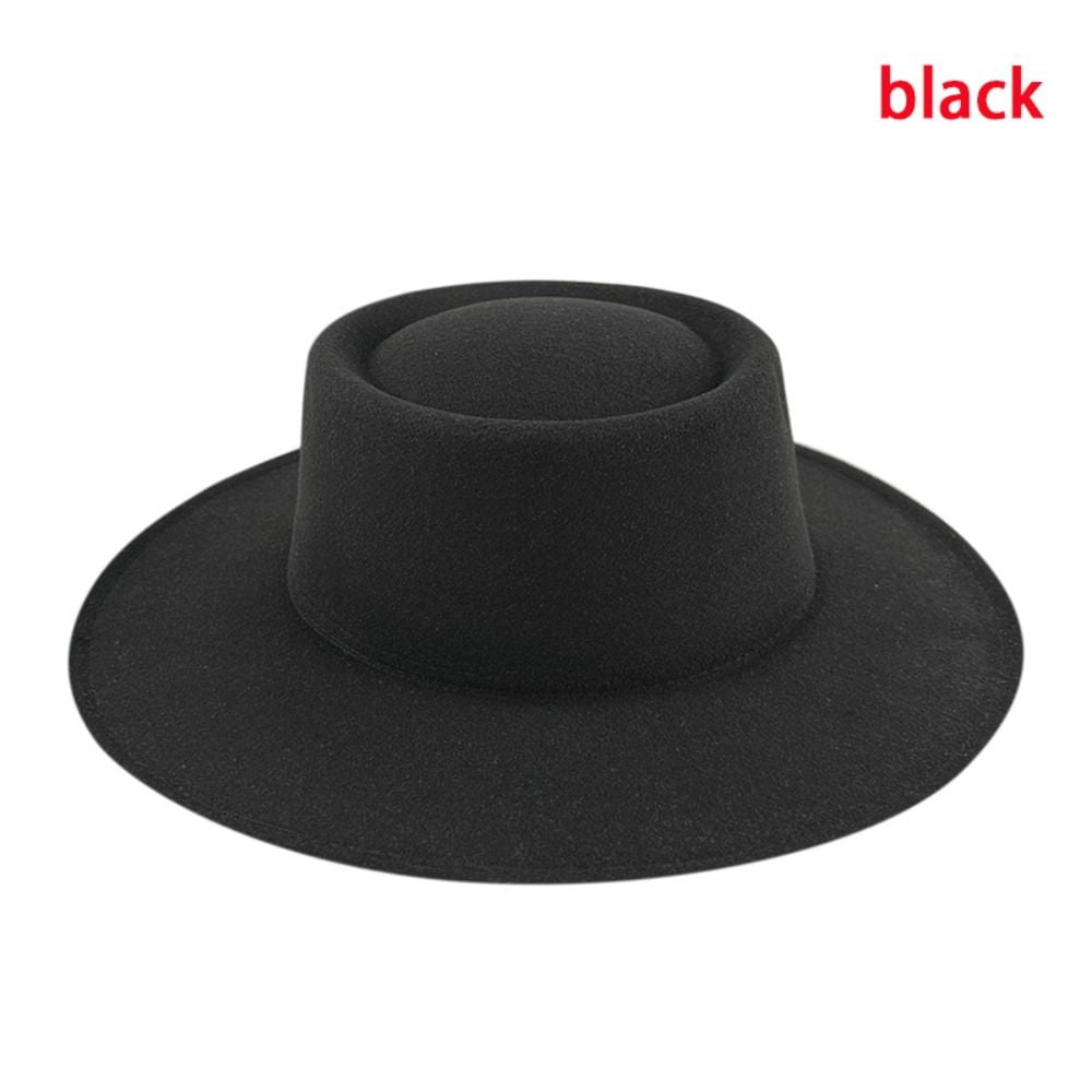 Autumn Winter Wedding Big Wide Brim British Style Felt Fedora Hats ...