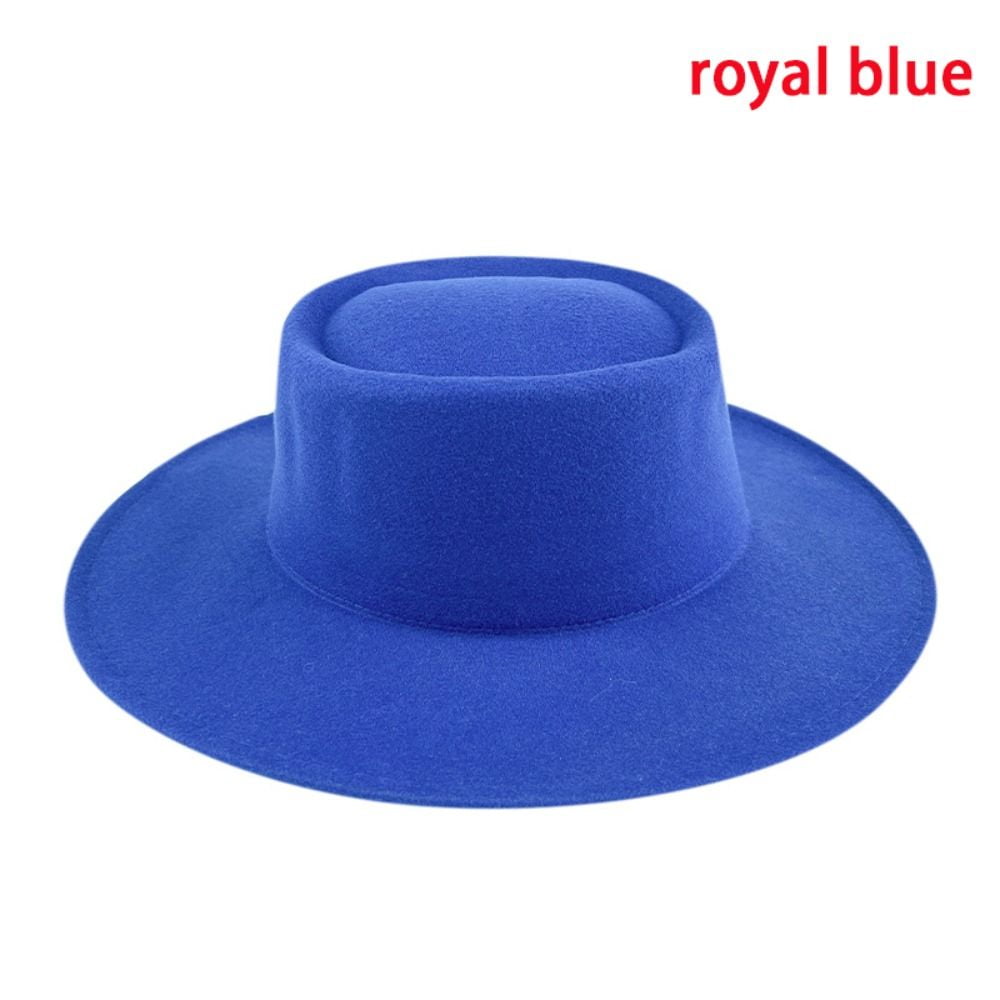 Autumn Winter Wedding Big Wide Brim British Style Felt Fedora Hats ...