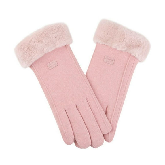 Autumn Winter Women's Polyester Fiber Gloves with Touch Screen and Anti ...