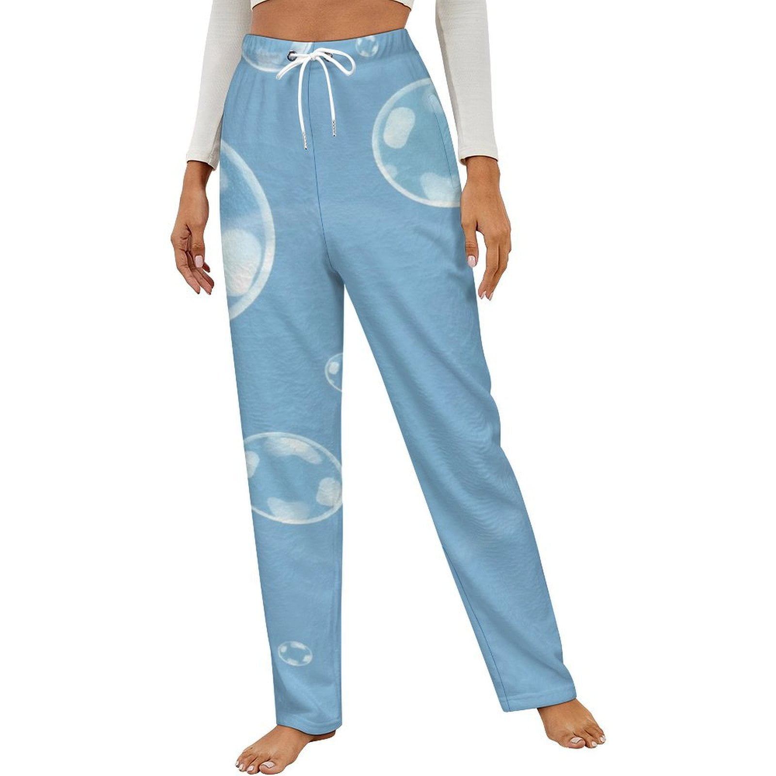 Autumn/Winter Women's Sleeping Pants Floating Soap Bubbles Home Pants ...