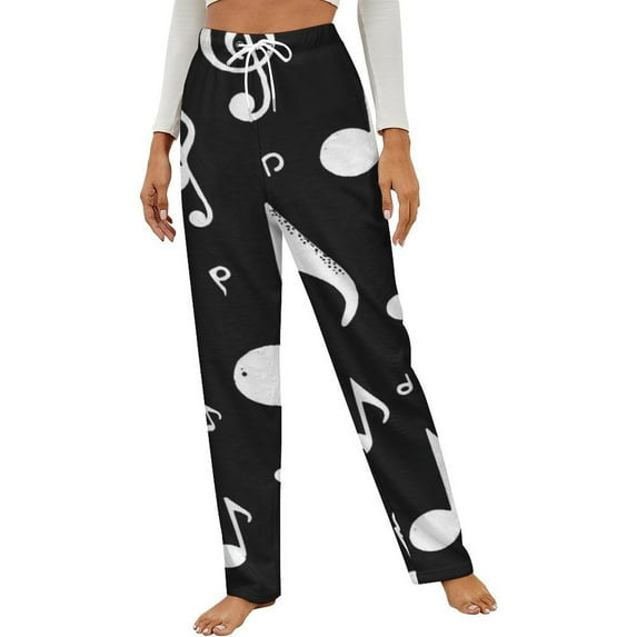 Autumn/Winter Women's Sleeping Pants Musical Notes Background Home ...