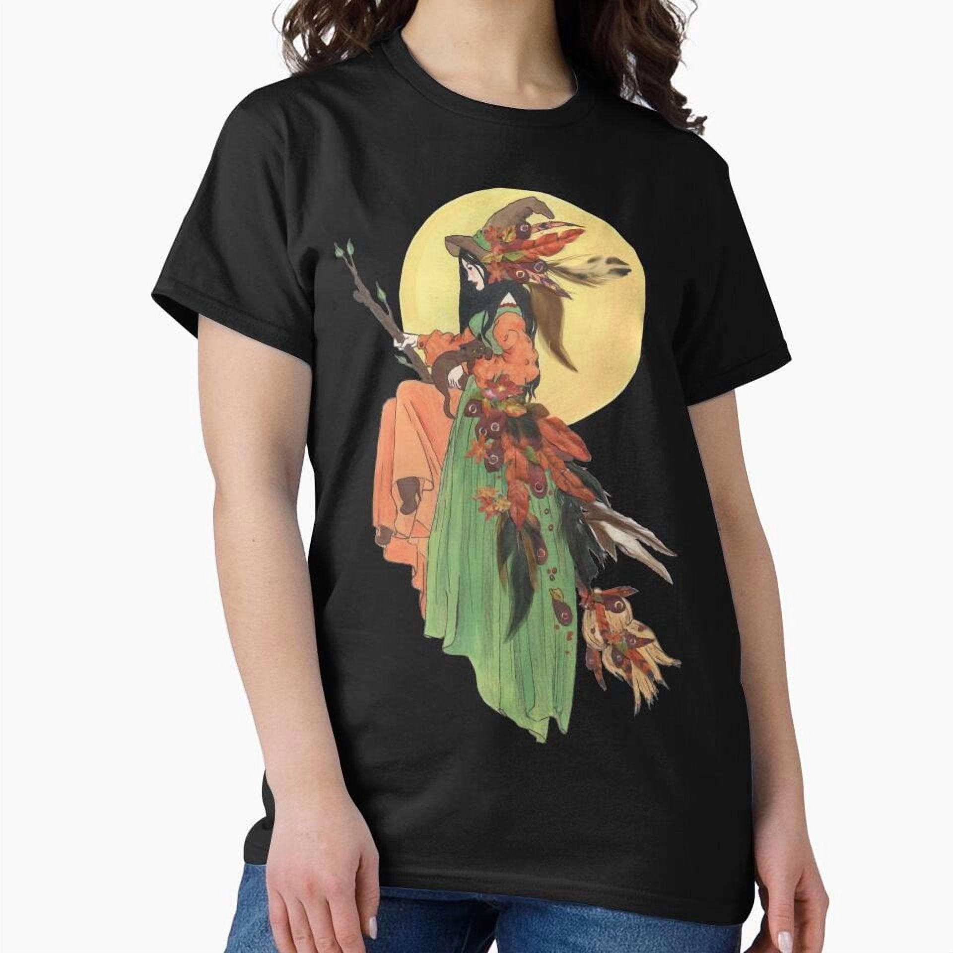 Autumn Witch Cozy Fall Season Pagan Aesthetic H24190 Unisex T-Shirt, Up ...