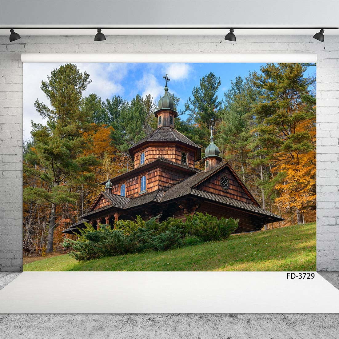 Autumn Wooden Cabin Photographic Backdrops Vinyl Cloth Photography ...