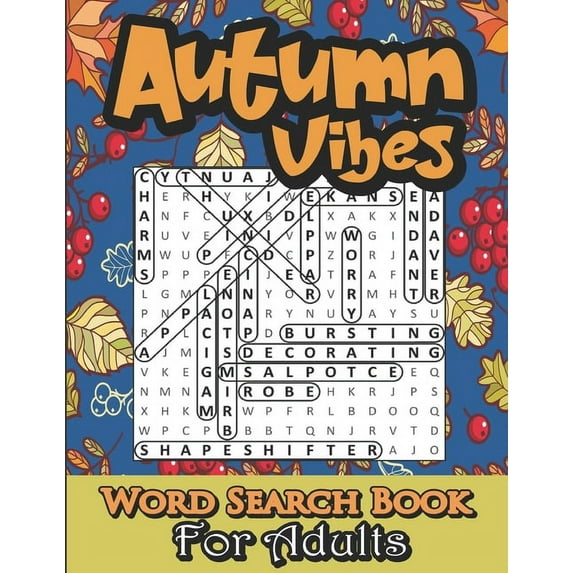 Autumn Word Search For Adults: Fall Word Searches Large Print Puzzle ...