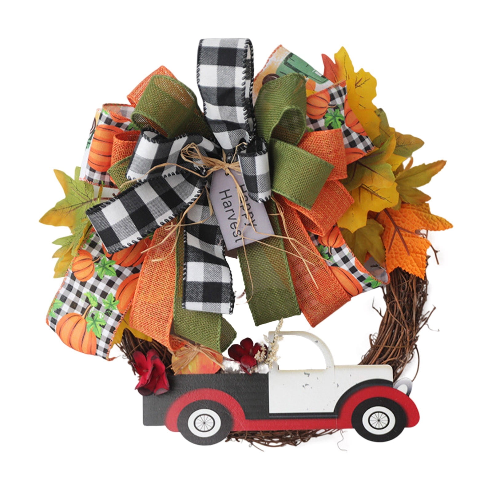 Autumn Wreath Natural Fall Maple Pinecone Garland Season Celebration ...