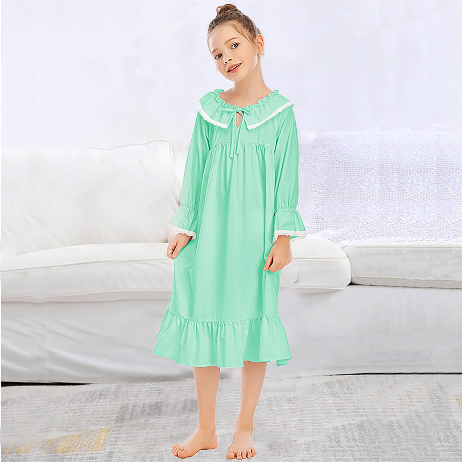 Autumn and Winter Girls' Nightdress Children's Homewear Pajamas ...