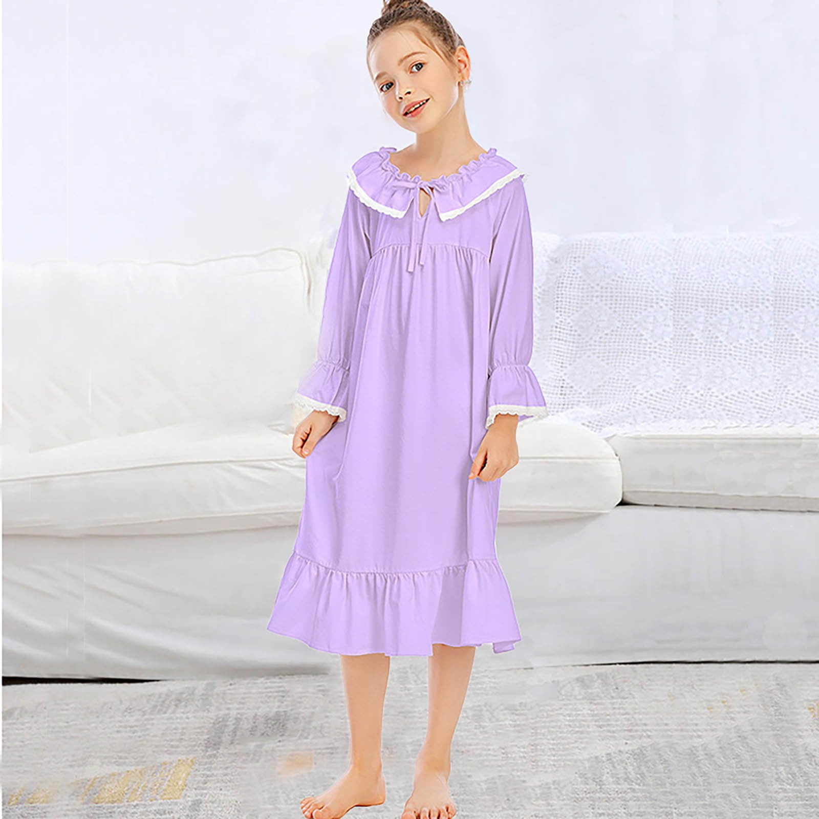 Autumn and Winter Girls' Nightdress Children's Homewear Pajamas ...