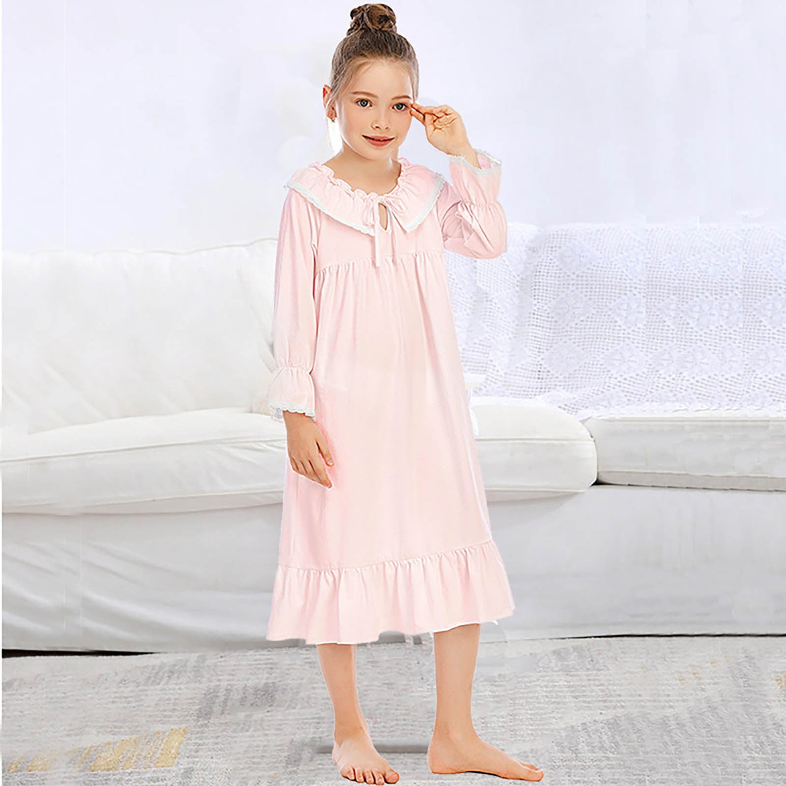 Autumn and Winter Girls' Nightdress Children's Homewear Pajamas ...