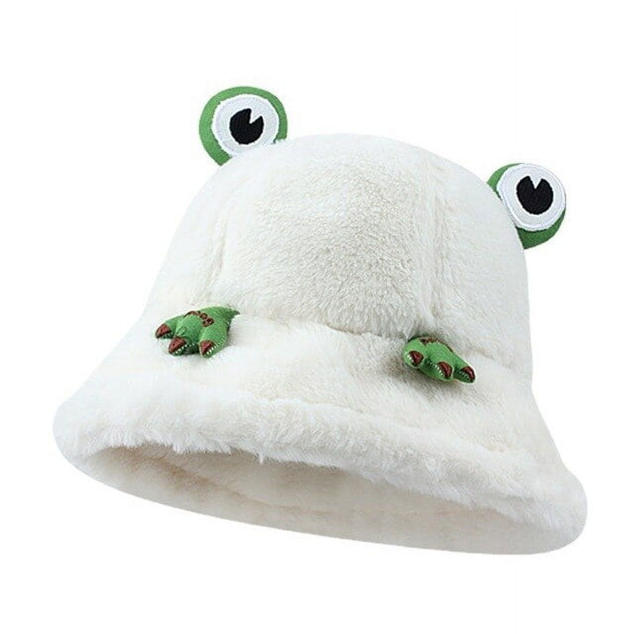 Autumn and Winter Japanese Plush Frog Fisherman Hat Female Solid Color ...