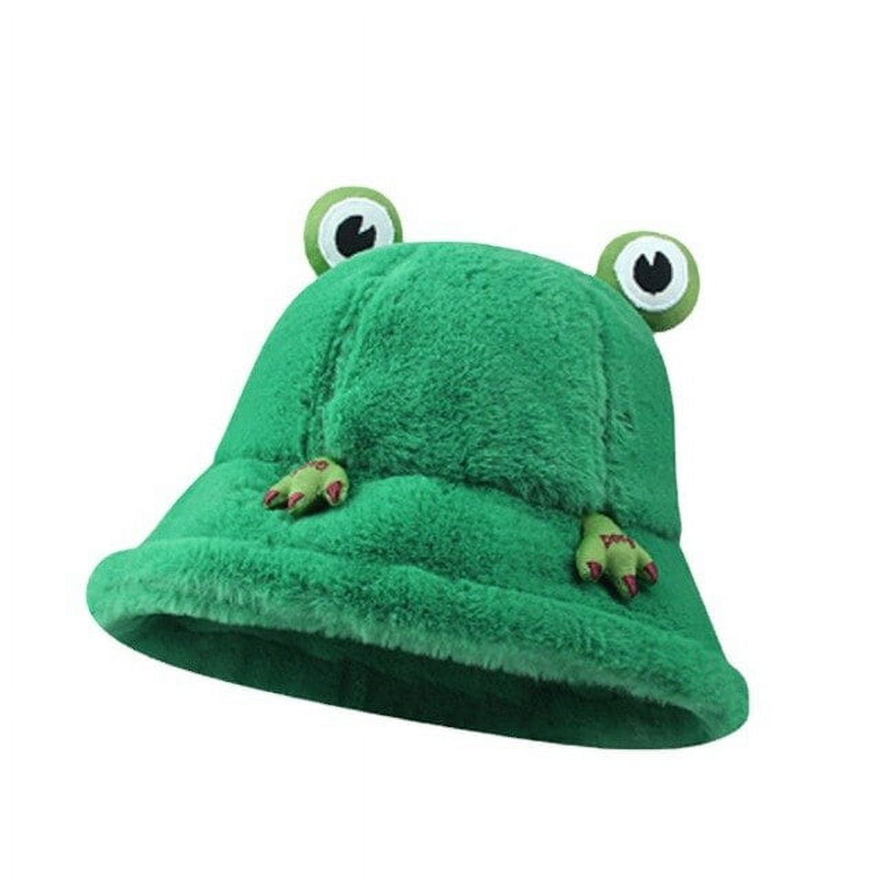 Autumn and Winter Japanese Plush Frog Fisherman Hat Female Solid Color ...