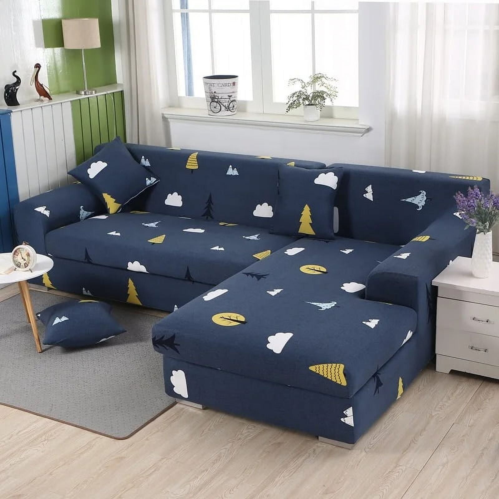 Autumn and Winter Simple Plant Animal Print Sofa Cover All-inclusive L ...