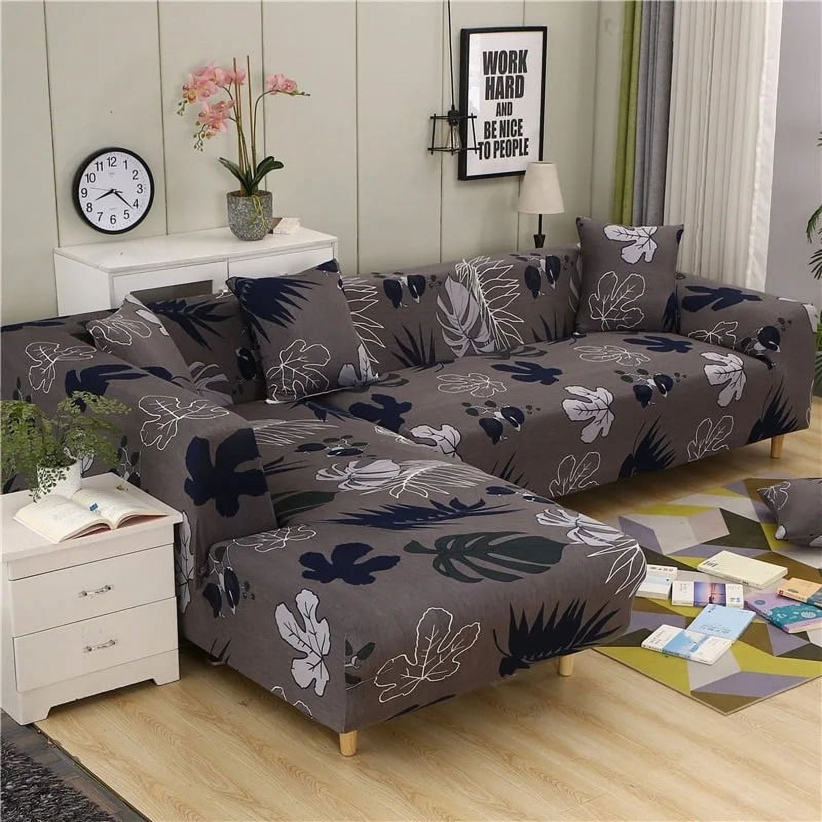 Autumn and Winter Simple Plant Animal Print Sofa Cover All-inclusive L ...