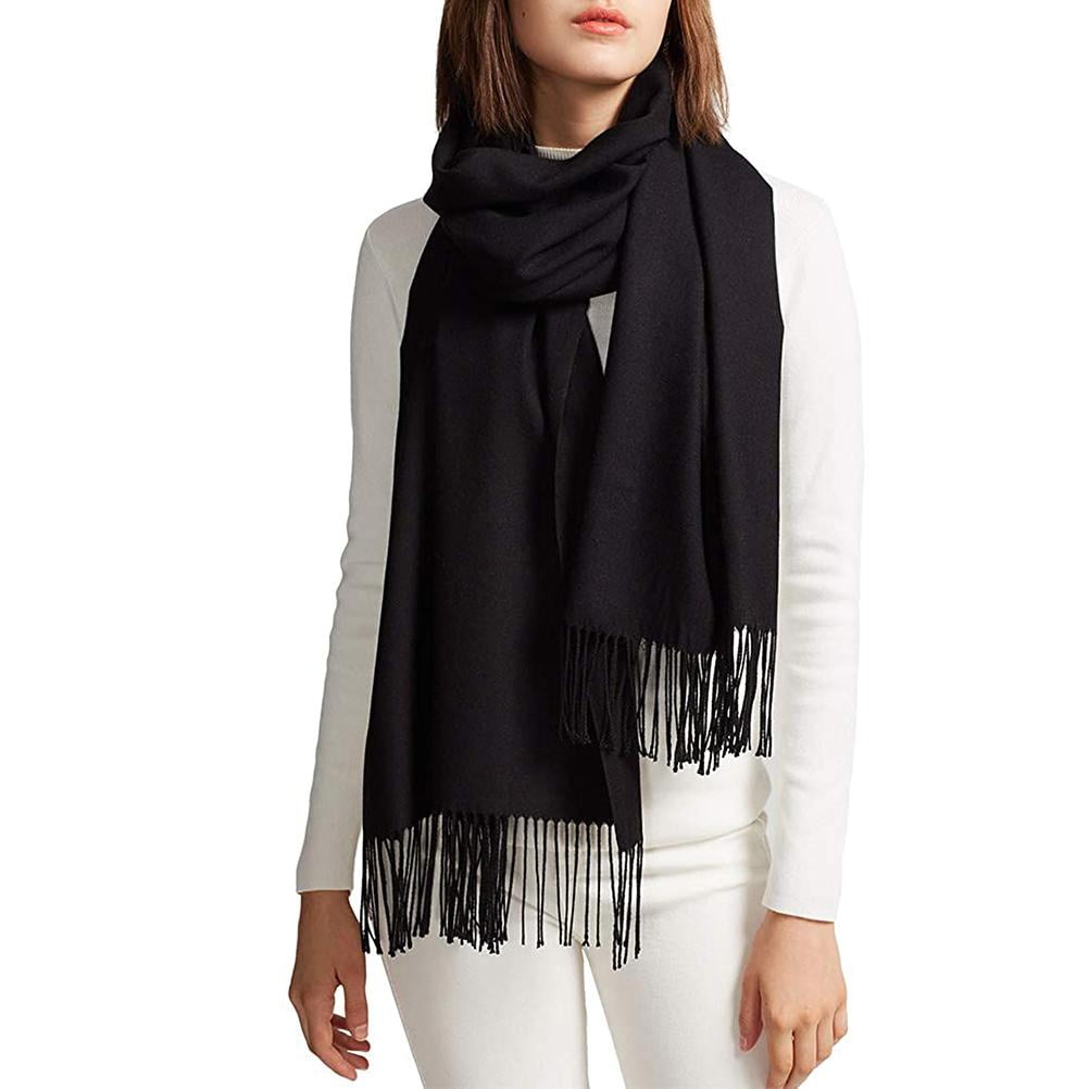 Autumn and Winter Unisex Pashmina Scarf, Shawl Wraps for Women, Solid ...