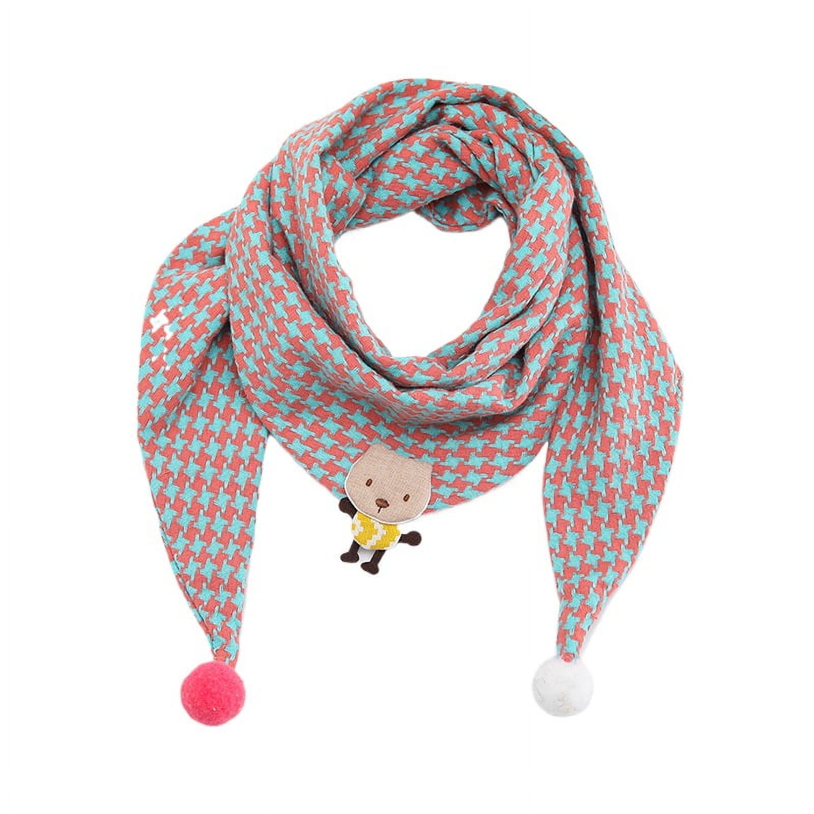Autumn and winter children's scarf double layer baby cartoon triangle ...