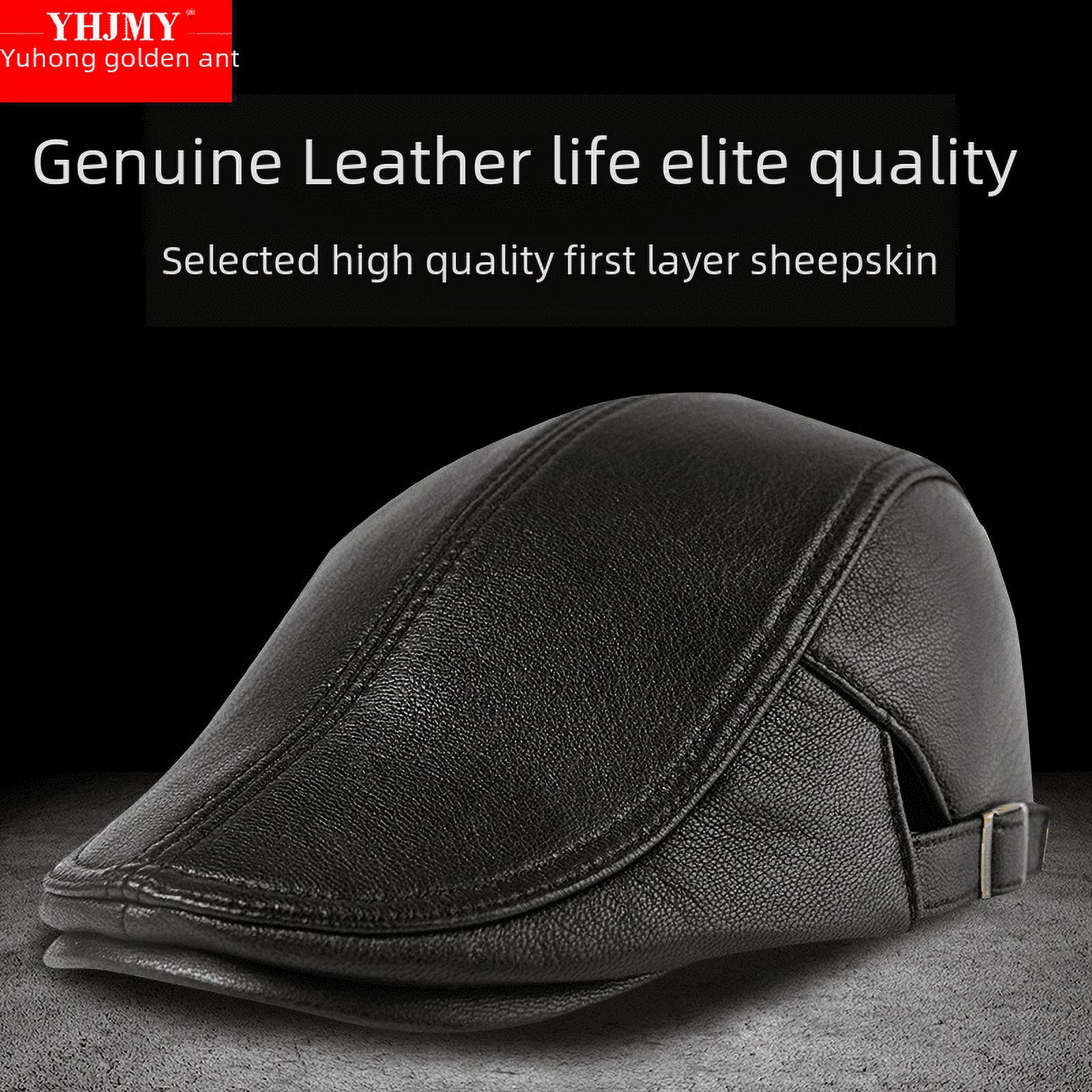 Autumn and winter hat men's sheepskin Korean-style middle-aged and ...