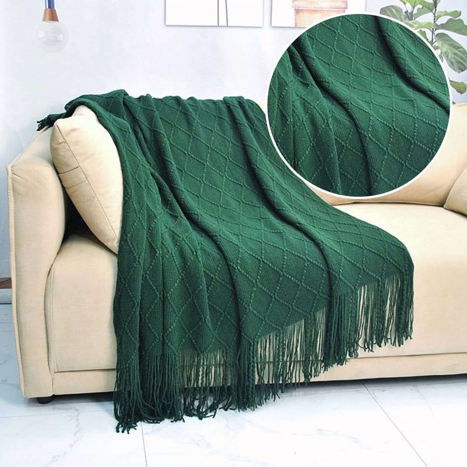 Autumn and winter knitted nap blanket homestay thread blanket bed towel ...