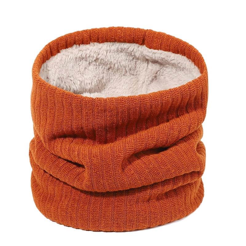 Autumn and winter knitted scarf men and women plus velvet warm pullover ...