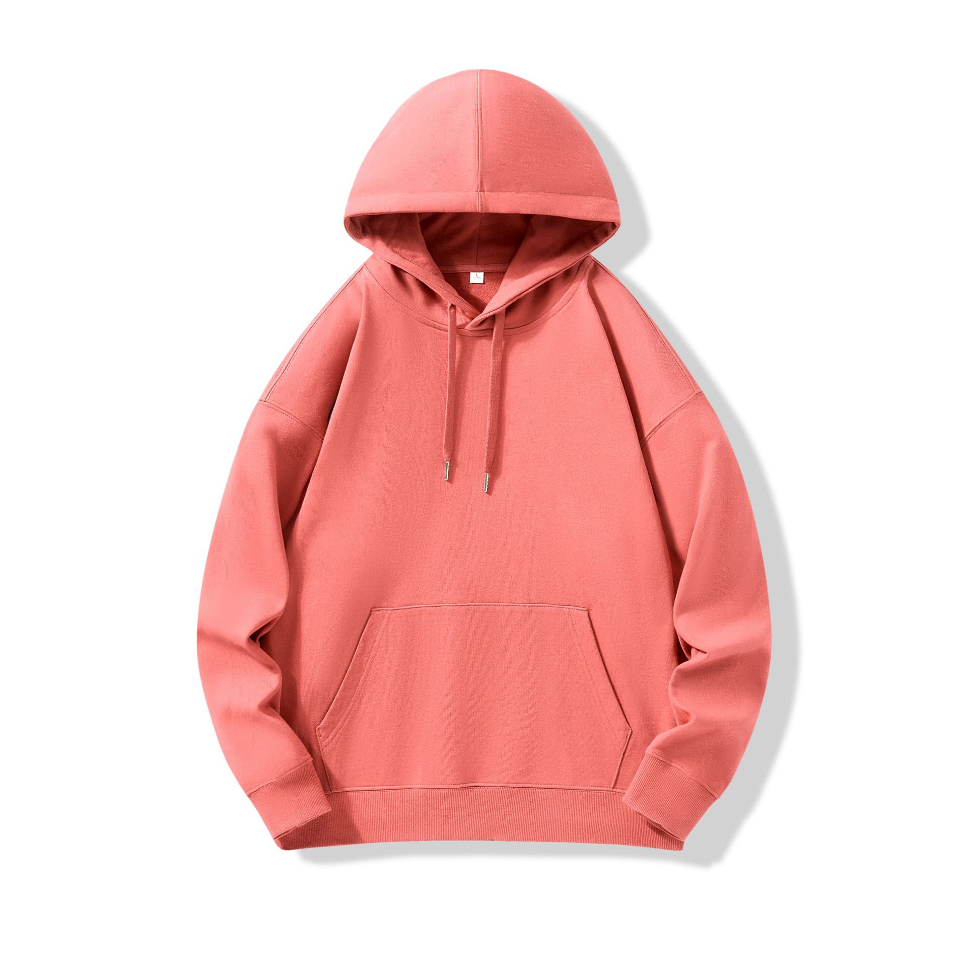 Autumn and winter solid color heavy sweatshirt men's trendy brand pure ...