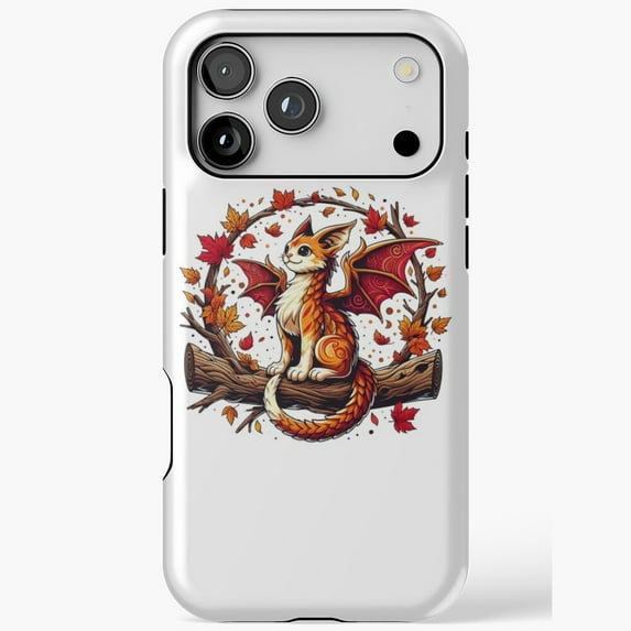 Autumn dragon cat fantasy magical artwork iPhone Case 17 to 11 Pro Max ...