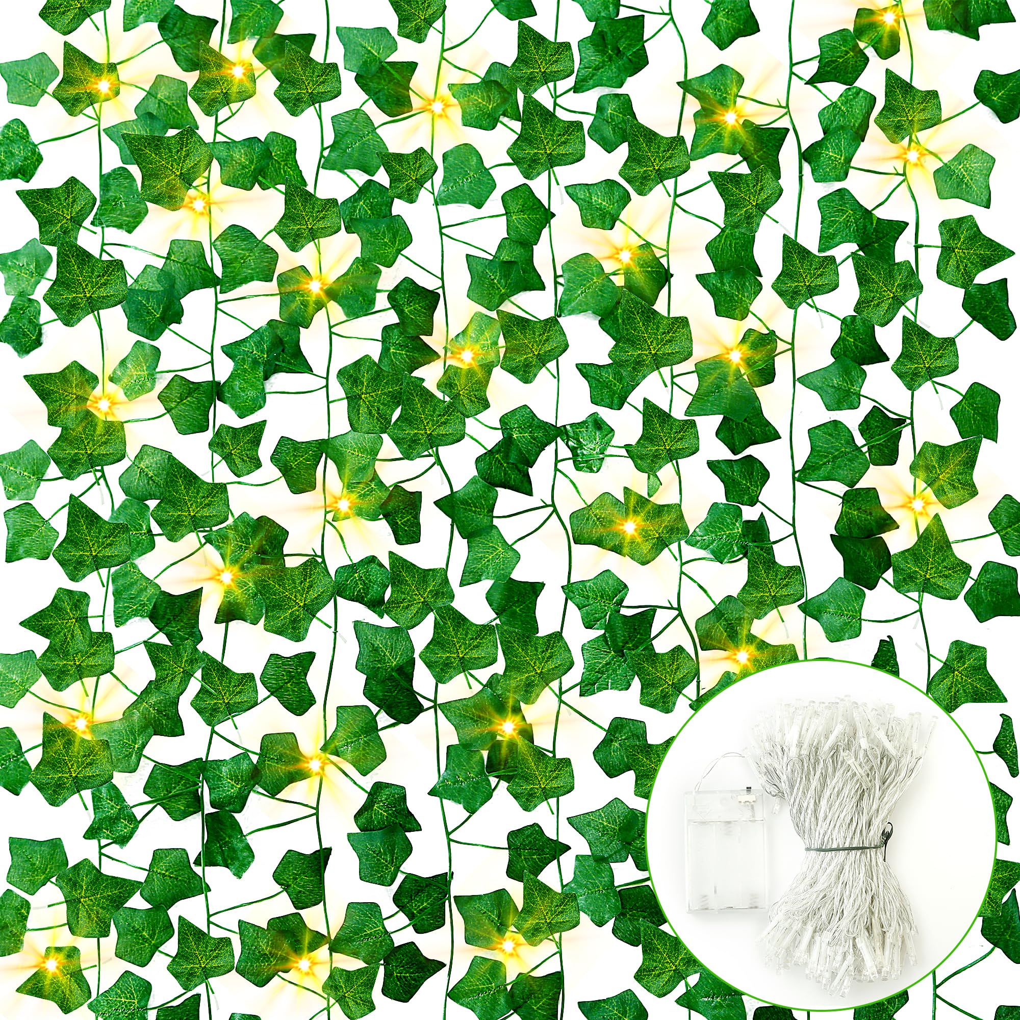 Autumn leaf garland, 12 pack 92ft silk maple vines, red ivy garland for ...