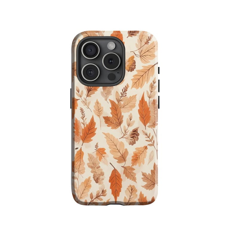 Autumn leaf protective seasonal phone case, fall foliage cozy design ...