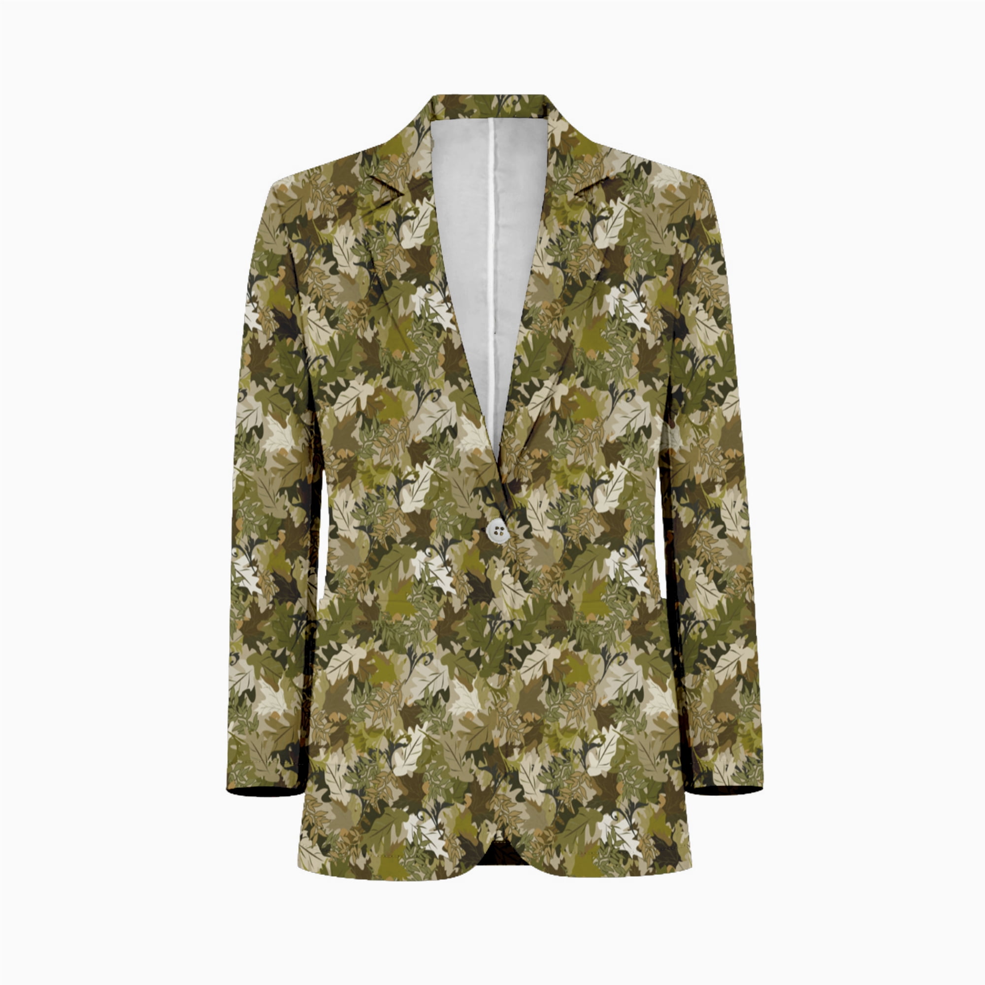 Autumn leaves camouflage Customized Men's Suits full man Shawl Collar ...