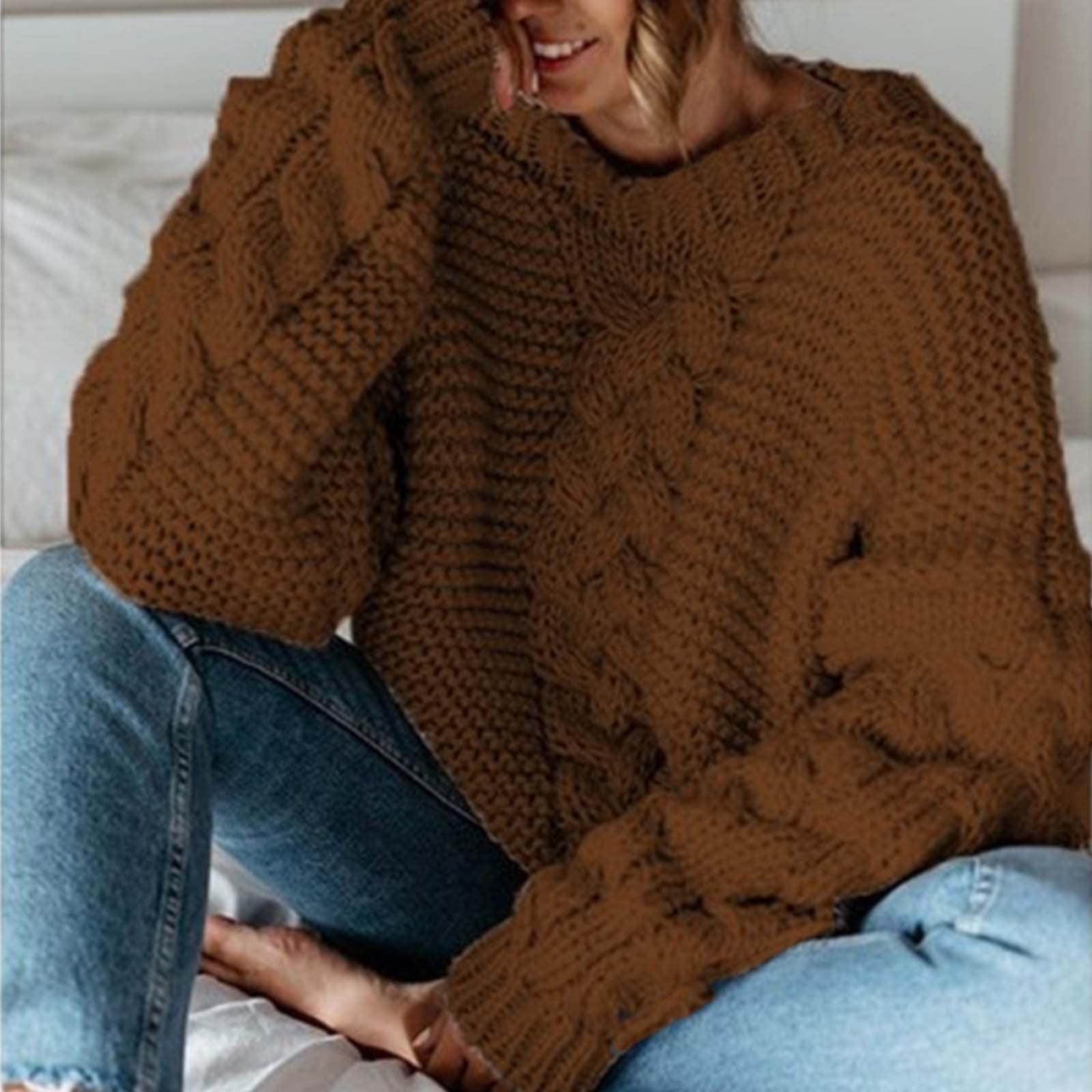 Autumn/winter Solid Color Pullover V Neck Loose Sweater Casual Knit ...