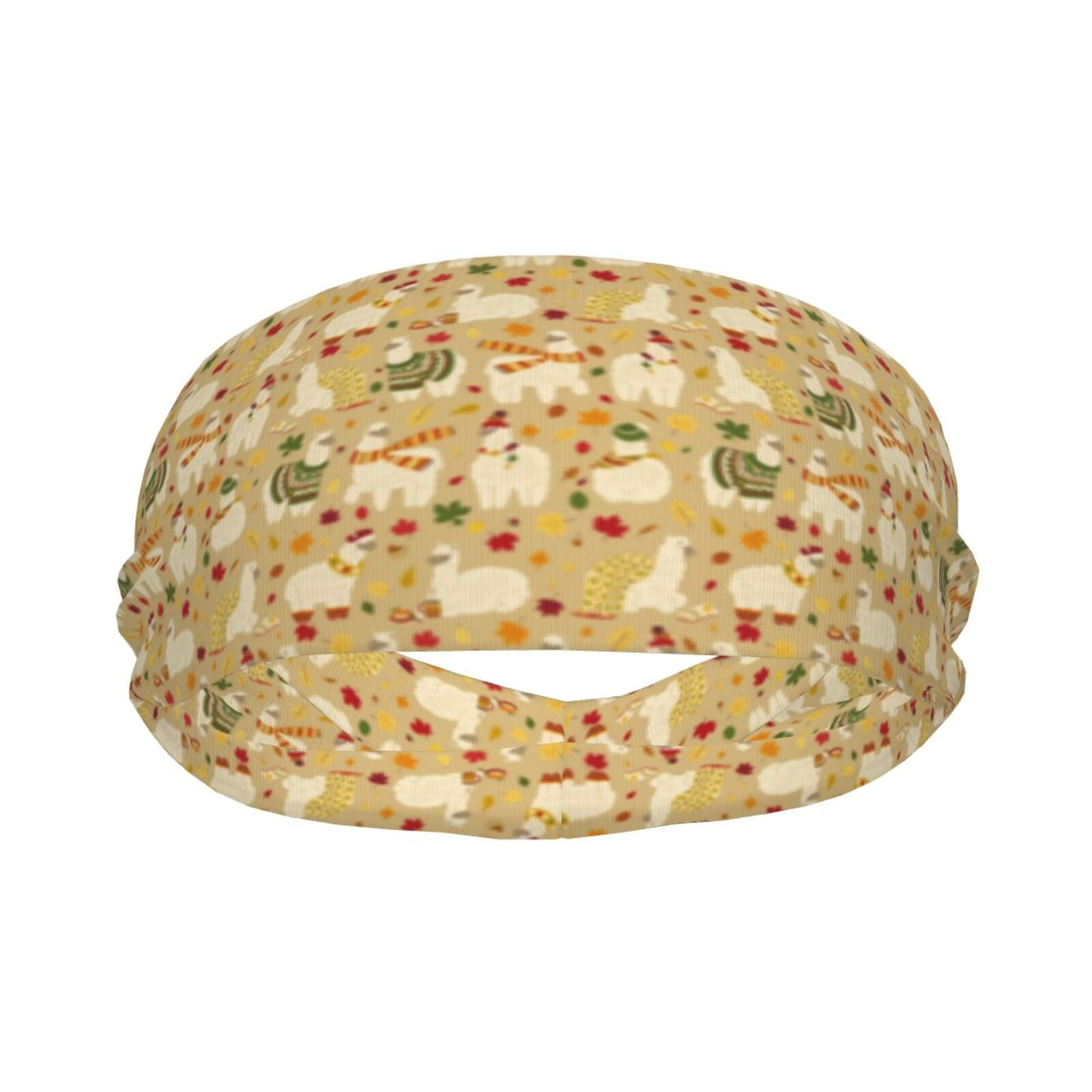 Autumnal Cute Alpaca Fallen Leaves Headbands for Women/Men, Elastic ...