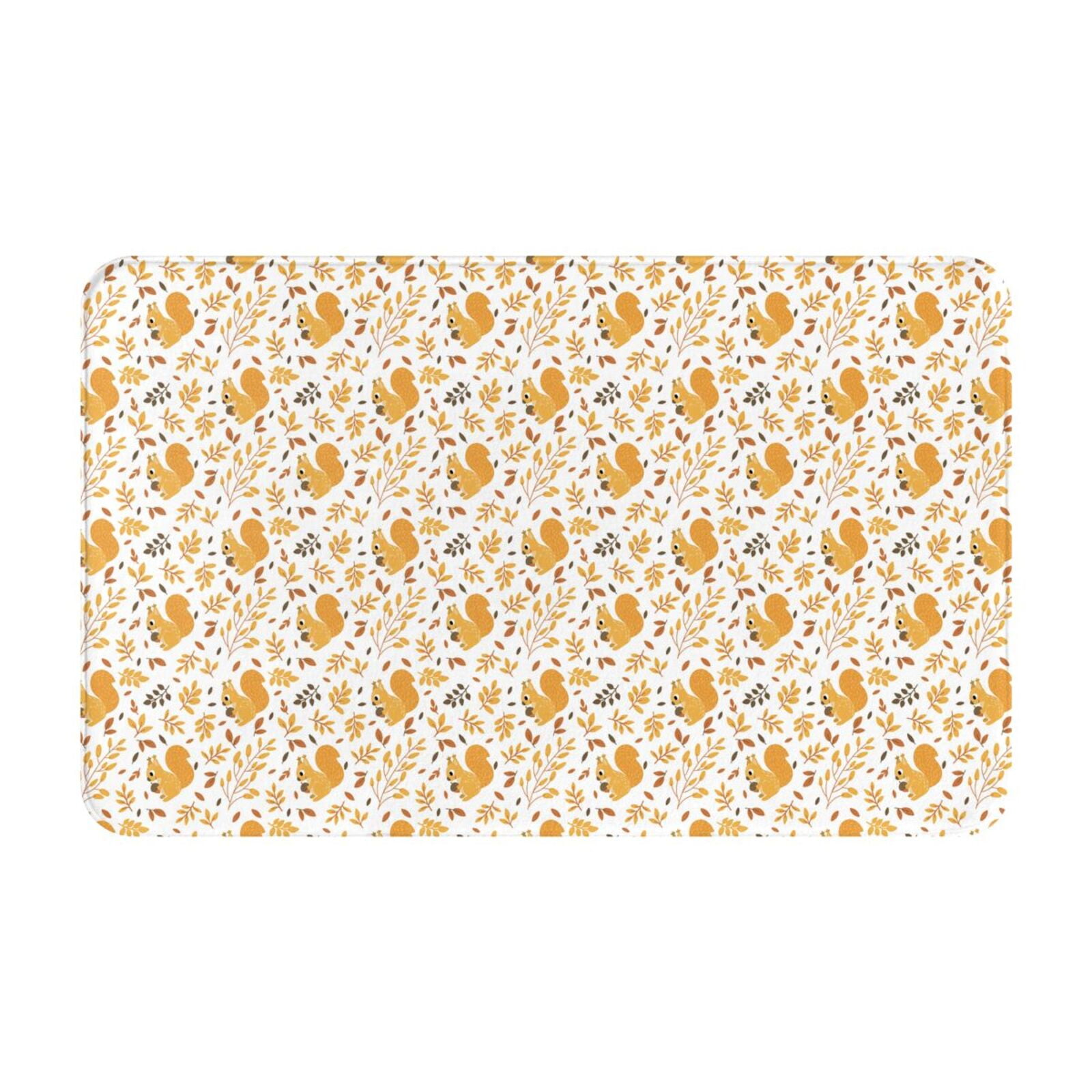 Autumnal Cute Cartoon Hamster Bathroom Rugs 30x20, Non-Slip Absorbent ...