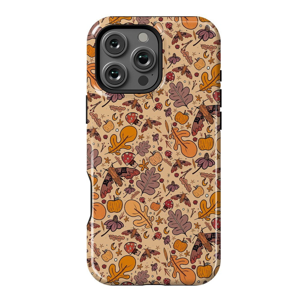 Autumnal Pattern Leaves Art For iPhone 11 to 17 Pro Max Compatible ...