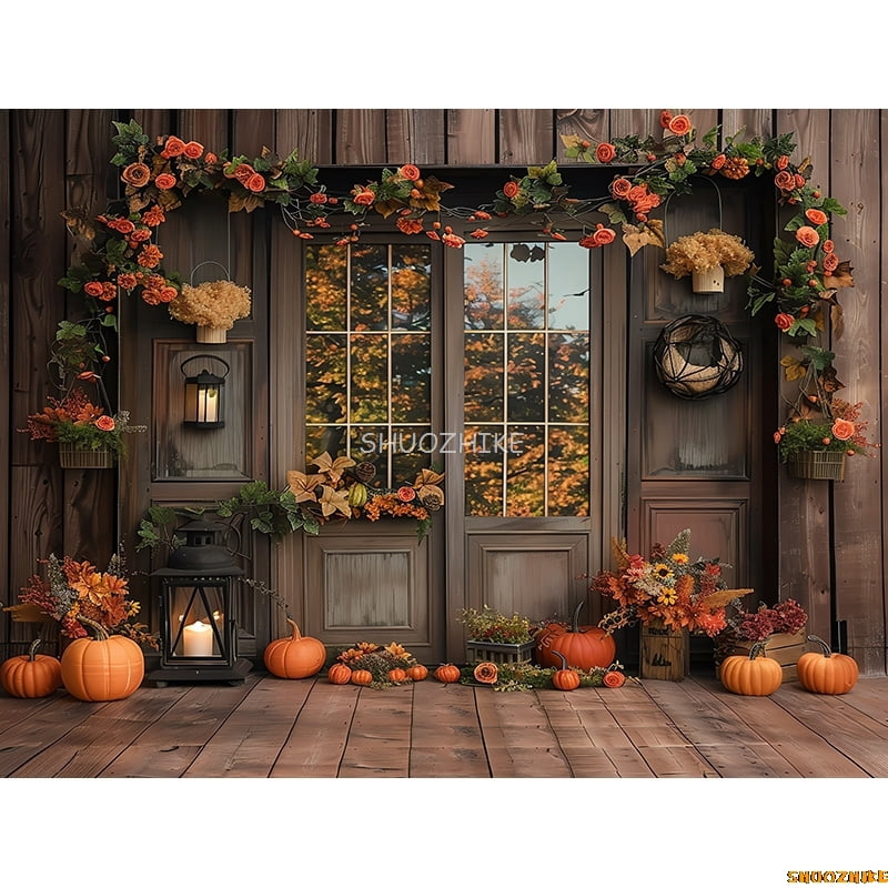 Autumnal Pumpkins Farm Photography Backdrops Props Hallowe Fall Field ...
