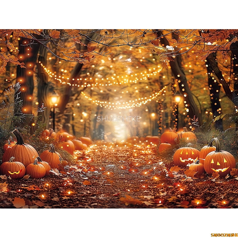 Autumnal Pumpkins Farm Photography Backdrops Props Hallowe Fall Field ...