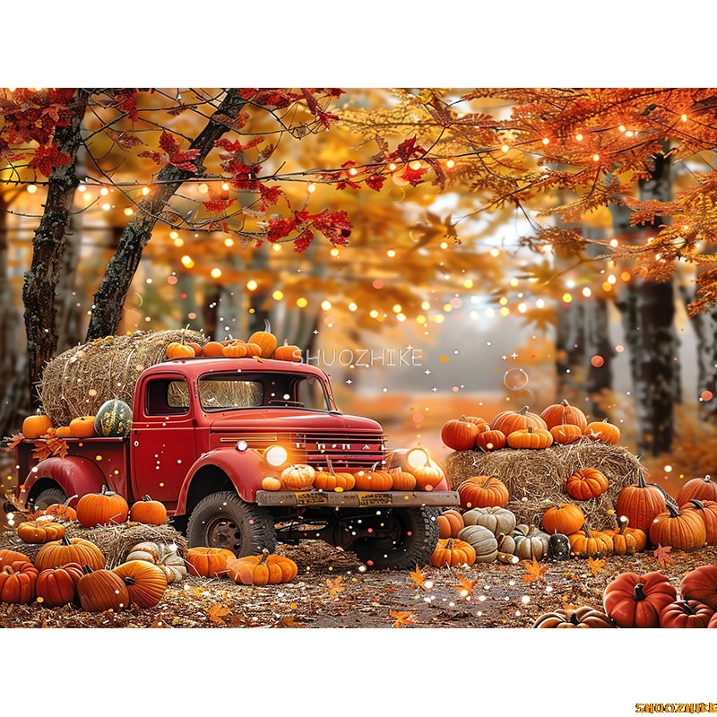 Autumnal Pumpkins Farm Photography Backdrops Props Hallowe Fall Field ...