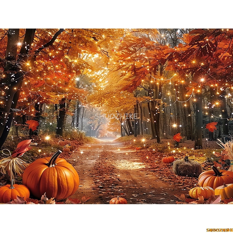 Autumnal Pumpkins Farm Photography Backdrops Props Hallowe Fall Field ...