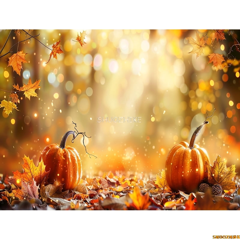 Autumnal Pumpkins Farm Photography Backdrops Props Hallowe Fall Field ...