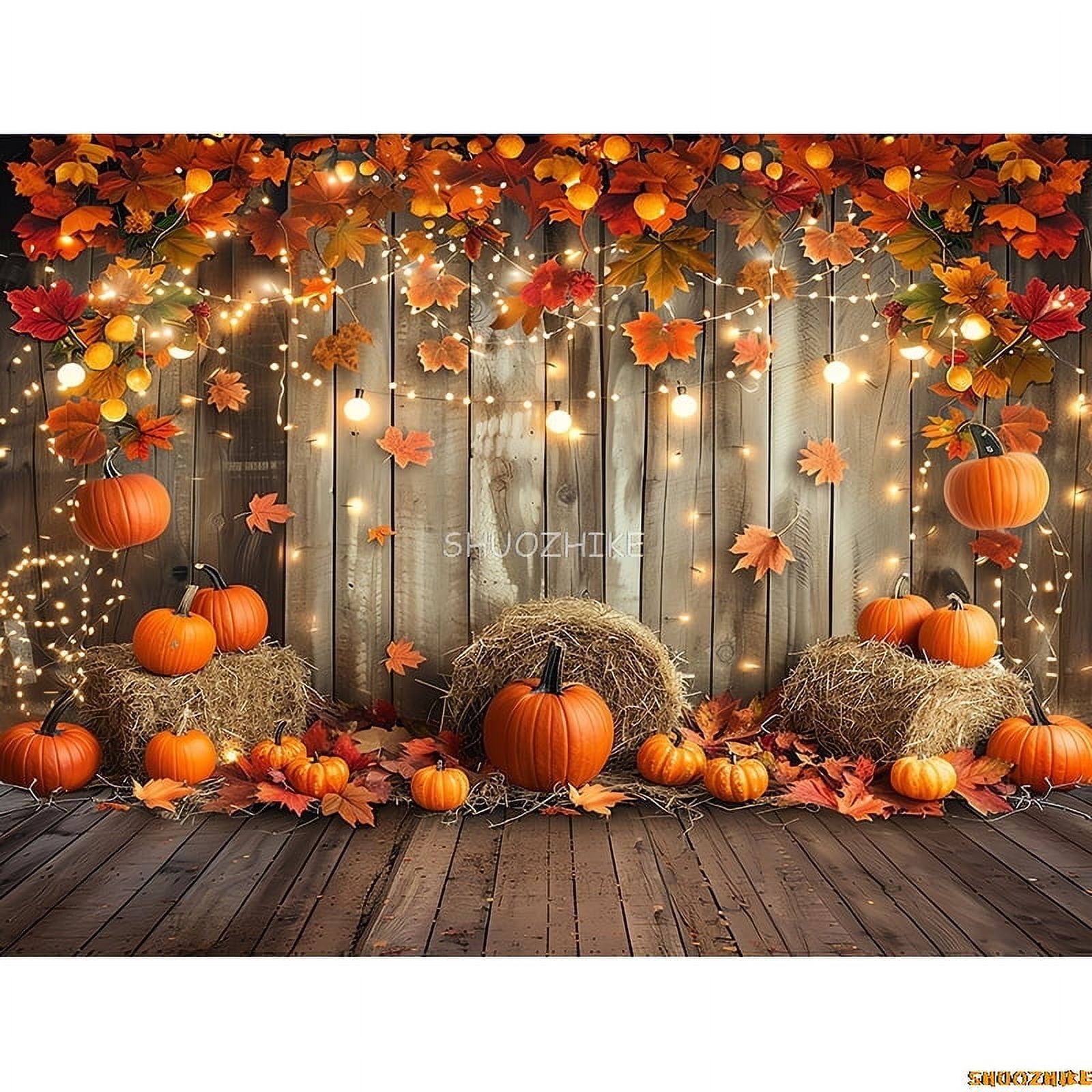 Autumnal Pumpkins Farm Photography Backdrops Props Hallowe Fall Field ...