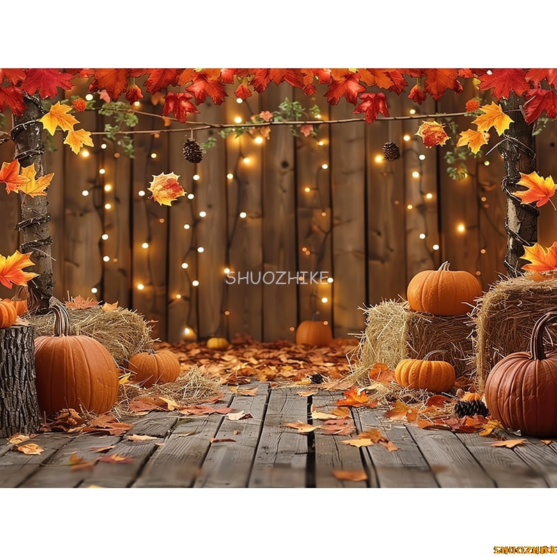 Autumnal Pumpkins Farm Photography Backdrops Props Hallowe Fall Field ...