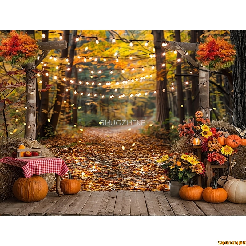 Autumnal Pumpkins Farm Photography Backdrops Props Hallowe Fall Field ...