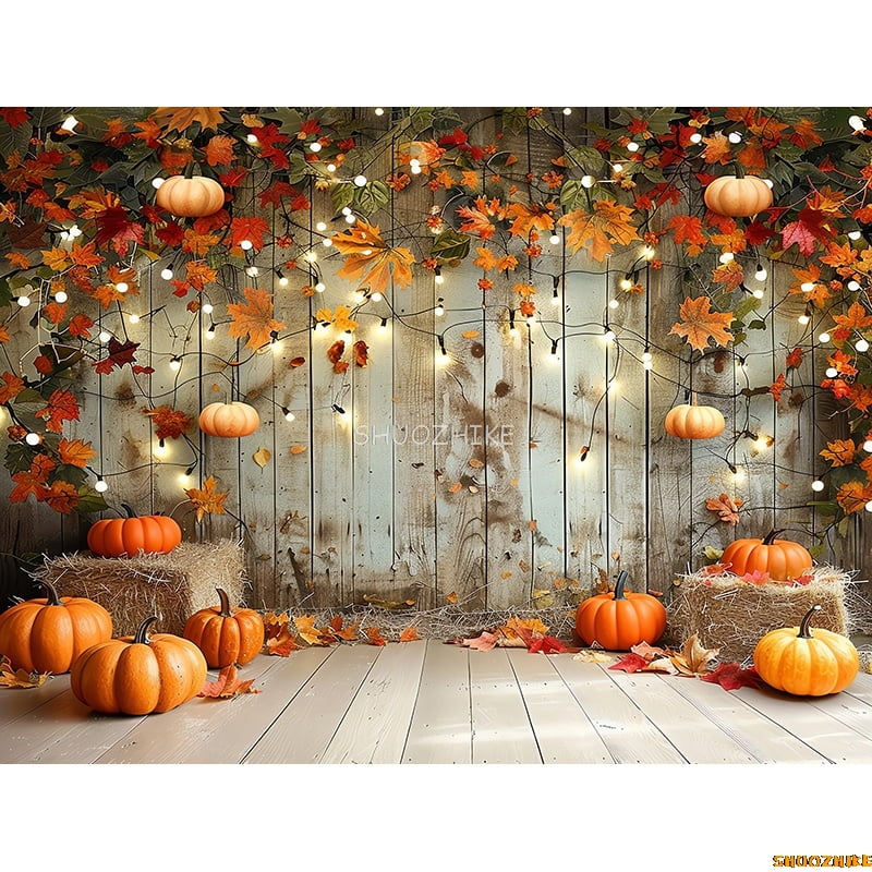 Autumnal Pumpkins Farm Photography Backdrops Props Hallowe Fall Field ...