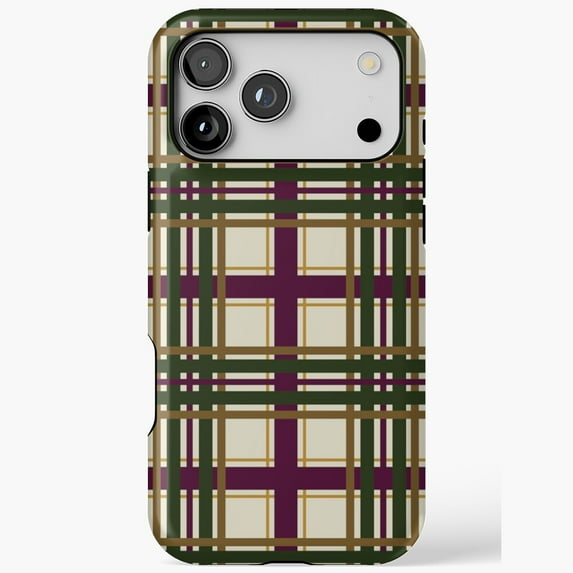 Autumnal Tartan Plaid Check Pattern Phone Case Compatible across iPhone ...