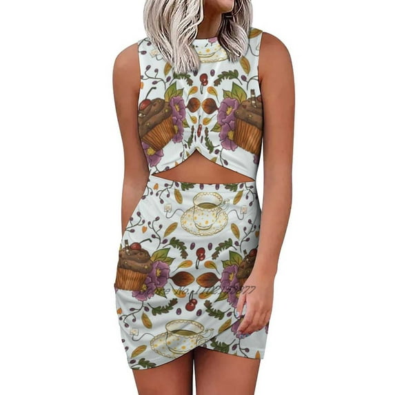 Autumnal Tea Party Loose Pocket Dress Women'S Printed Dresses V Neck ...