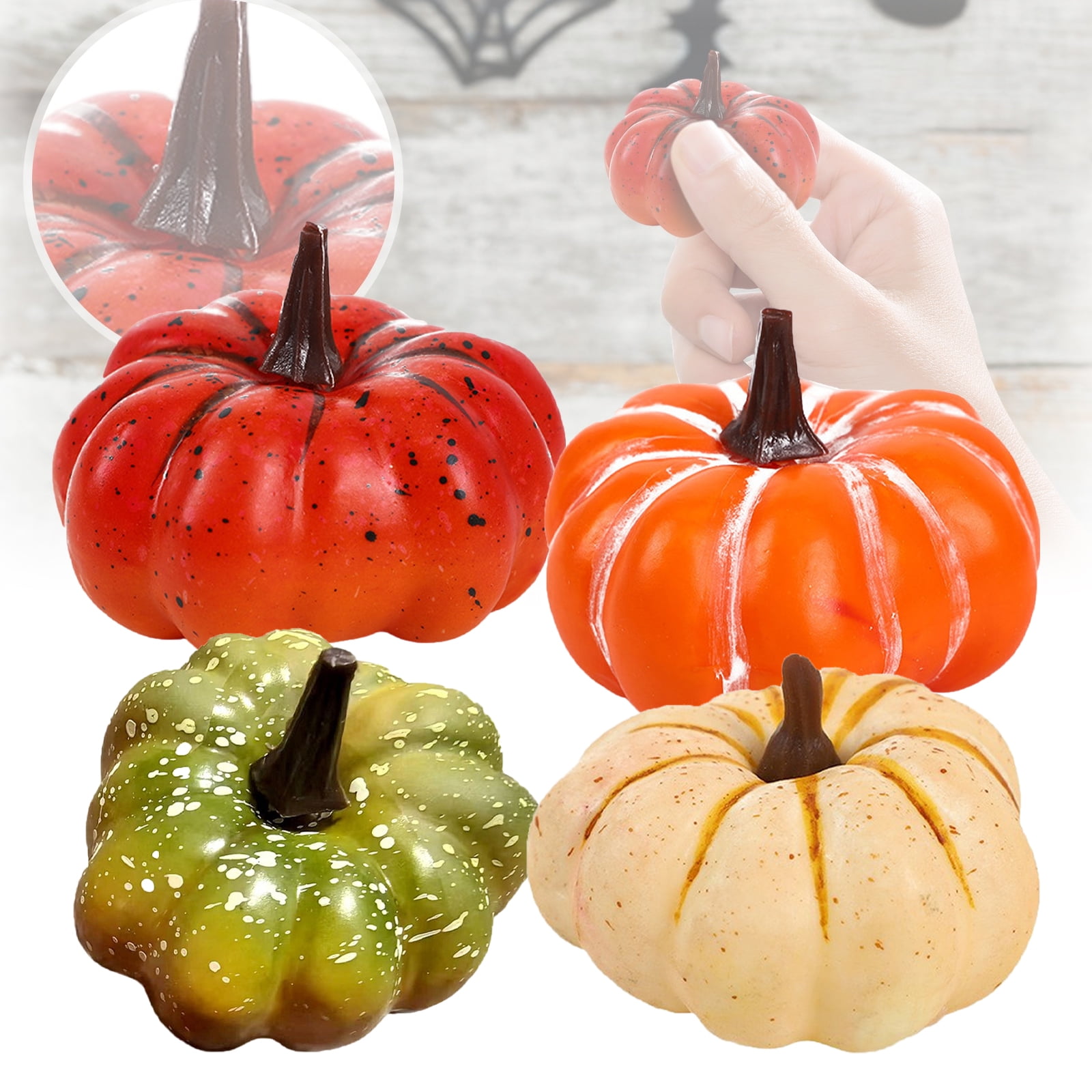 Autumns Harvests Simulation Pumpkins Model Colorful Crooked Pumpkins ...