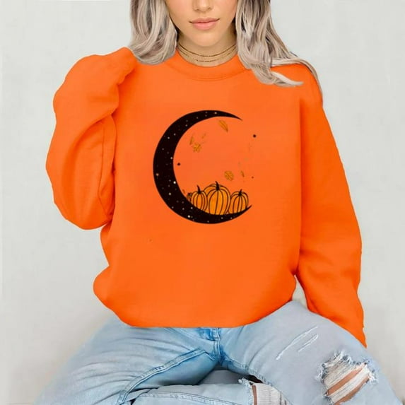 Autumns Moon Creepy Fall Season Halloween Night Sky Graphic Print ...