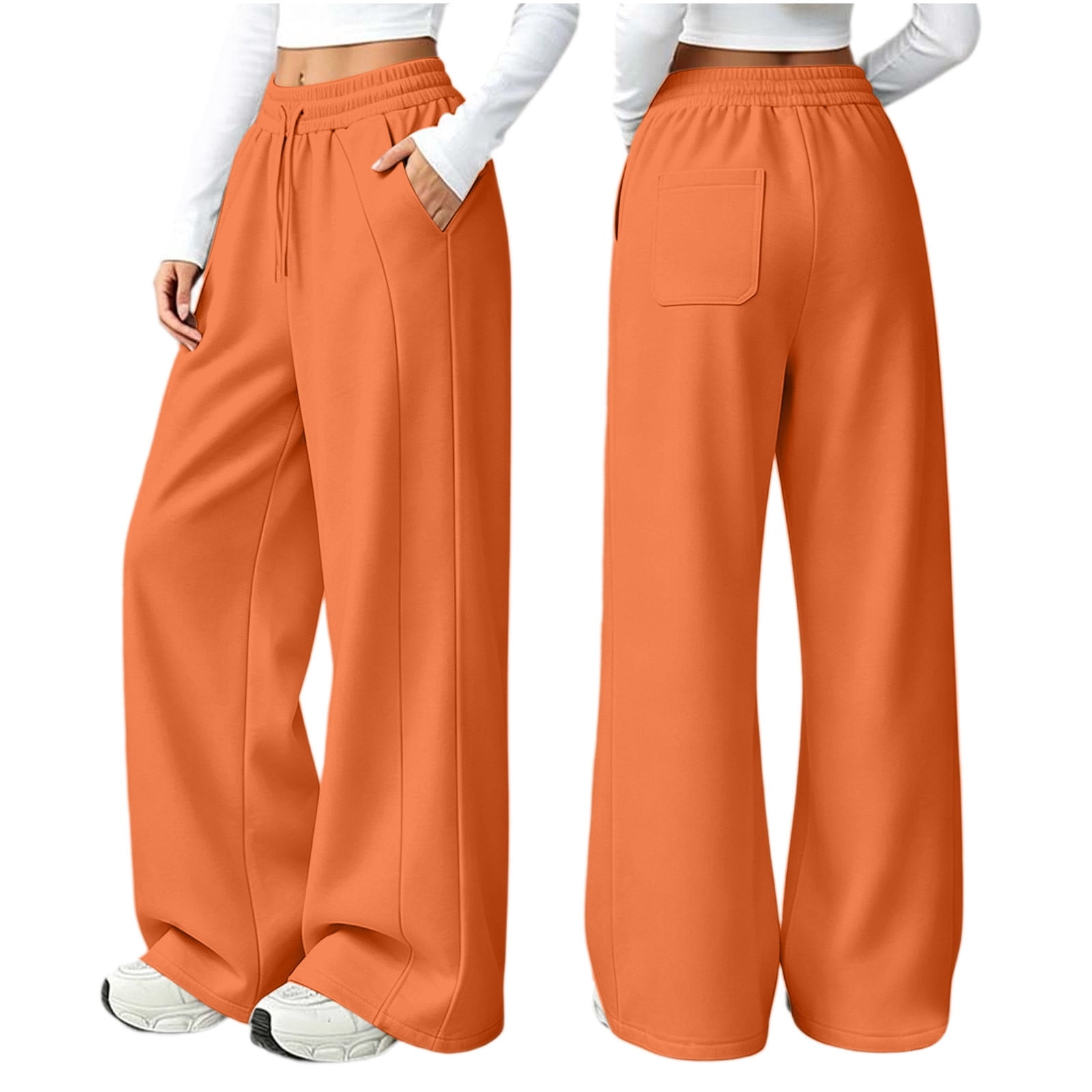 Auvale Wide Leg Sweatpants for Women Casual Lounge Drawstring Elastic ...