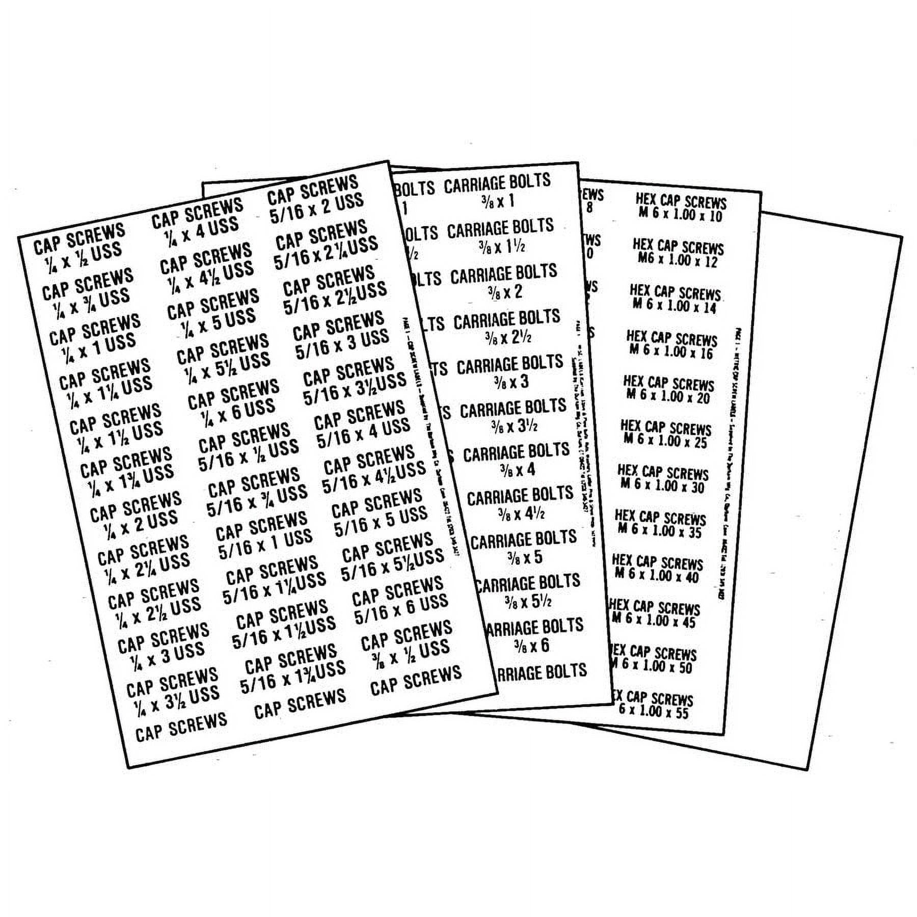 Auveco # 15531 USS Fastener Bin Labels. Qty 1. - Walmart.com
