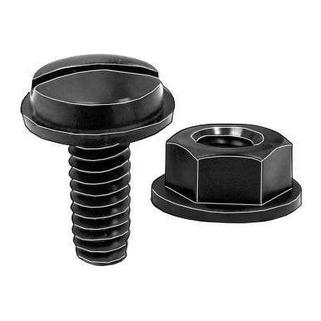 Auveco # 18484 Black Nylon License Plate Screw And Nut 1/4"-20 X 5/8 ...