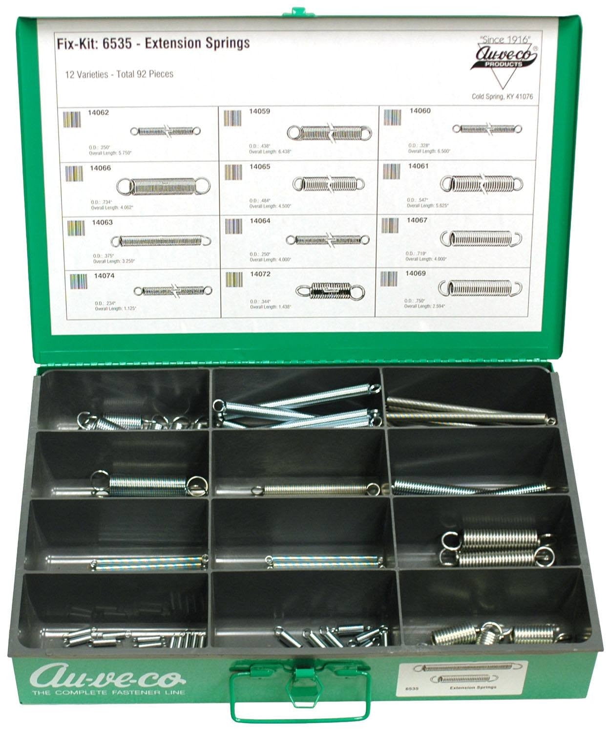 Auveco # 6535 Extension Spring Kit. Assortment. Qty 1. - Walmart.com