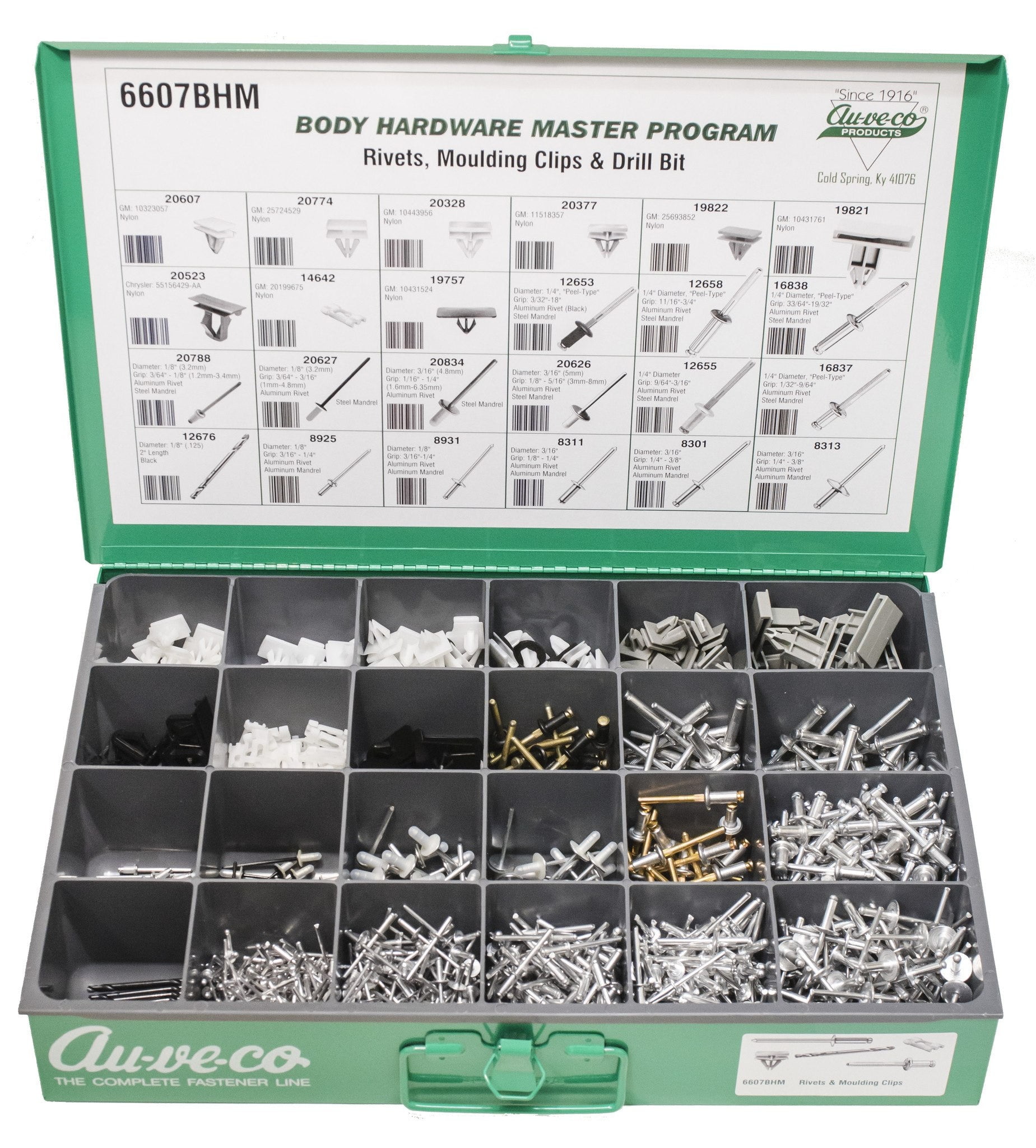 Auveco # 6607BHM BHM Assortment Specialty Rivets, Double End Drill And ...